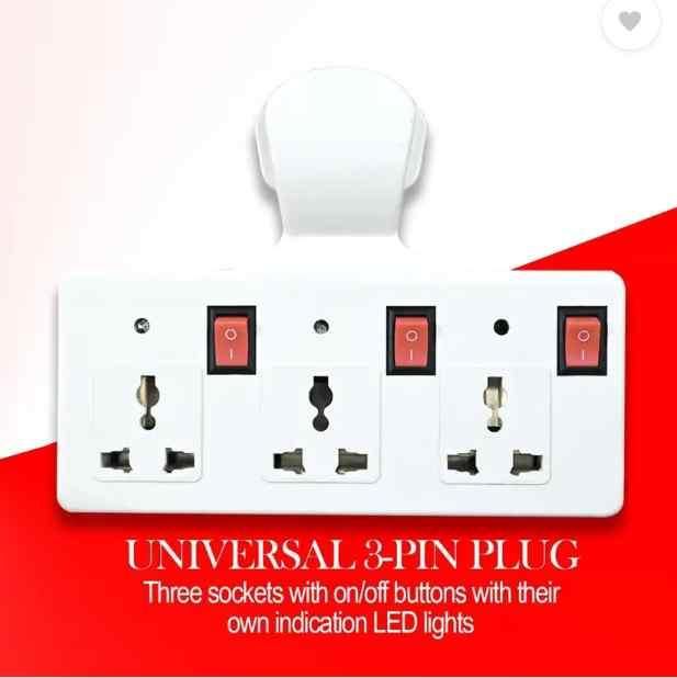 3 Pin Multi Plug Point Cordless Wall Socket Extension Board – BROTHER'S ...